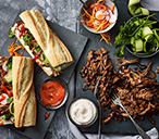Hoisin pulled pork with quick pickled vegetables | Pork Recipes | Tesco ...