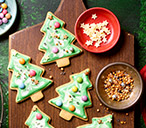 Iced Christmas Tree Biscuits Recipe | Christmas Biscuit Recipes | Tesco ...