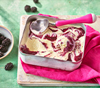 No-churn blackberry and cinnamon ripple ice cream | Tesco Real Food