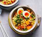 Sweetcorn, squash and spring onion ramen | Tesco Real Food