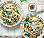 Bacon and spinach spaghetti | Tesco Real Food