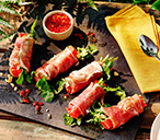 Parma Ham And Watermelon Summer Rolls | Starter recipes | Tesco Real Food