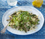 Quinoa with griddled asparagus and peas | Tesco Real Food