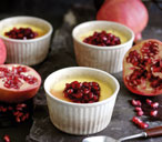 Custard pots topped with pomegranate | Tesco Real Food