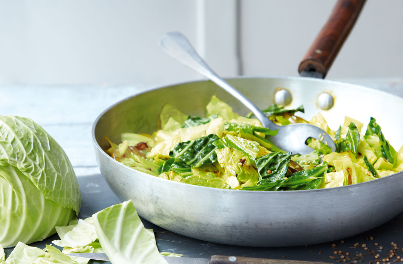 Indian-spiced cabbage with ginger and coconut | Tesco Real Food