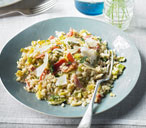Leek and bacon risotto with fresh thyme | Tesco Real Food