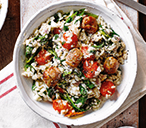 Meatball, Spinach and Tomato Risotto Recipe | Tesco Real Food
