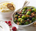 Brussels sprouts with sugared pancetta and chestnuts | Tesco Real Food