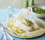 Steamed cod parcels with fennel and herbs | Tesco Real Food