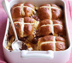 Hot cross bread and butter pudding | Tesco Real Food