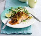 Fennel-crusted salmon with green beans | Tesco Real Food