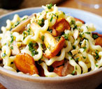 Tesco Finest fusilli with wild mushrooms and almond gremolata | Tesco ...